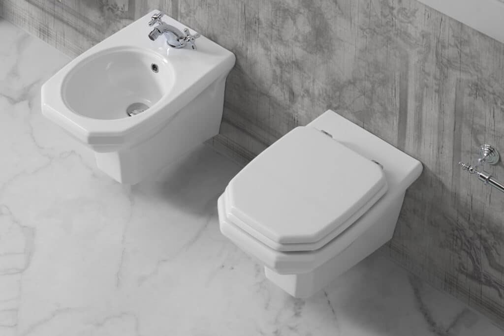 Wall hung wc pan - Bleu Provence